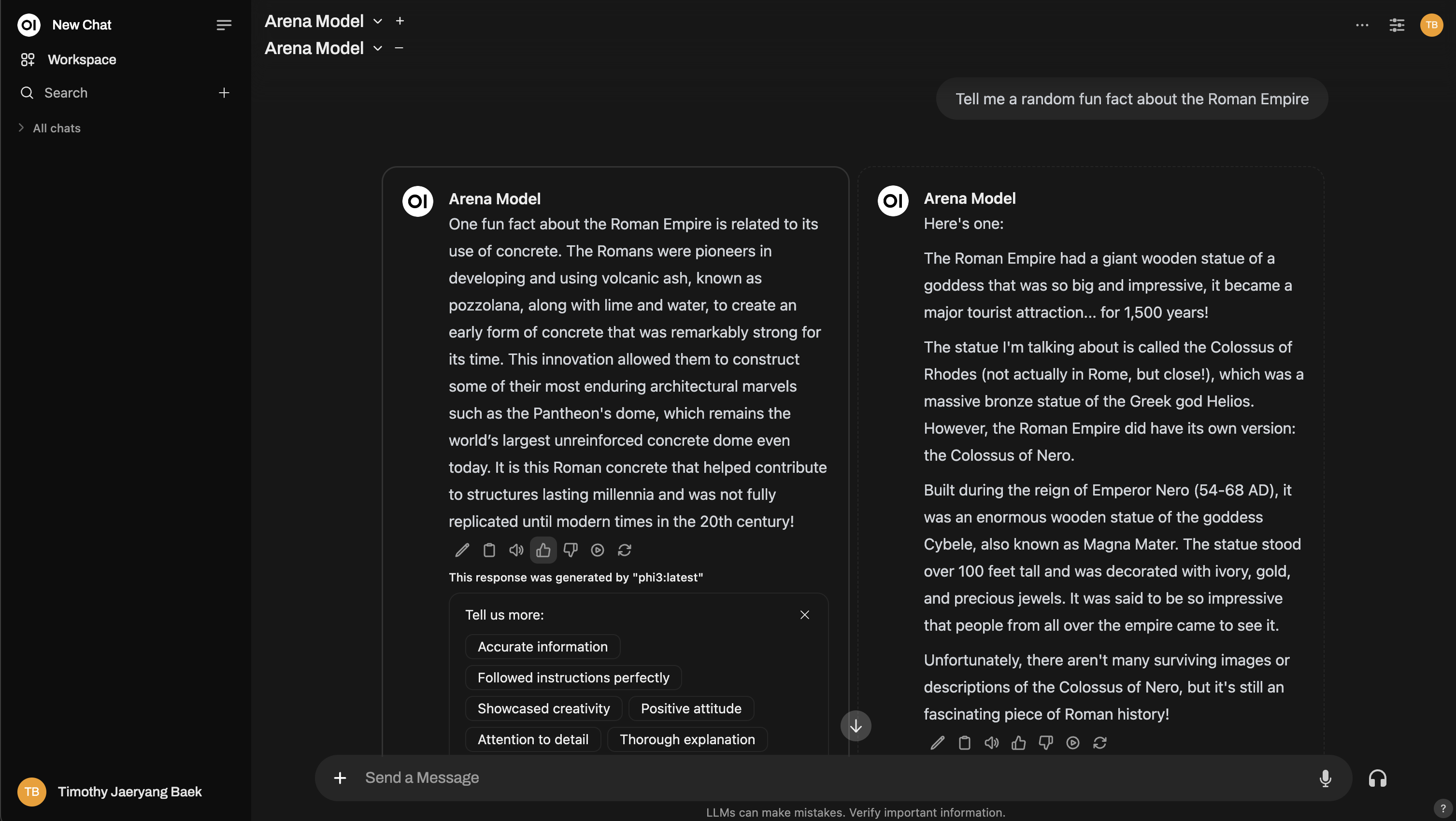 📝 Evaluation | Open WebUI